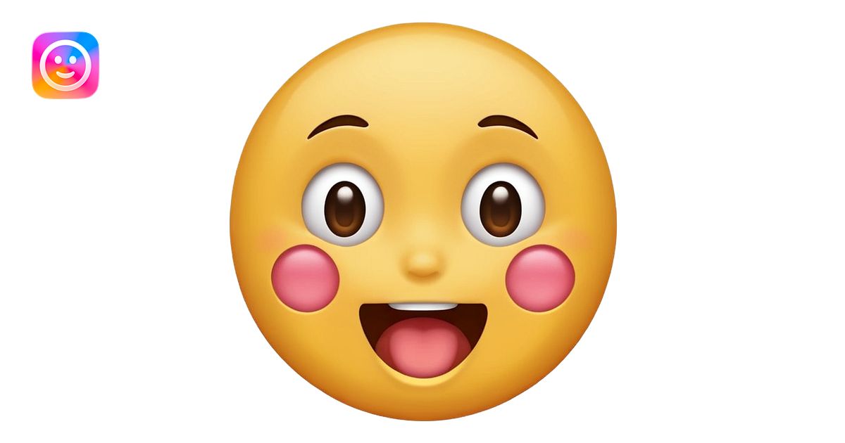 Happy laughing shocked face with no blush emoji | AI Emoji Generator