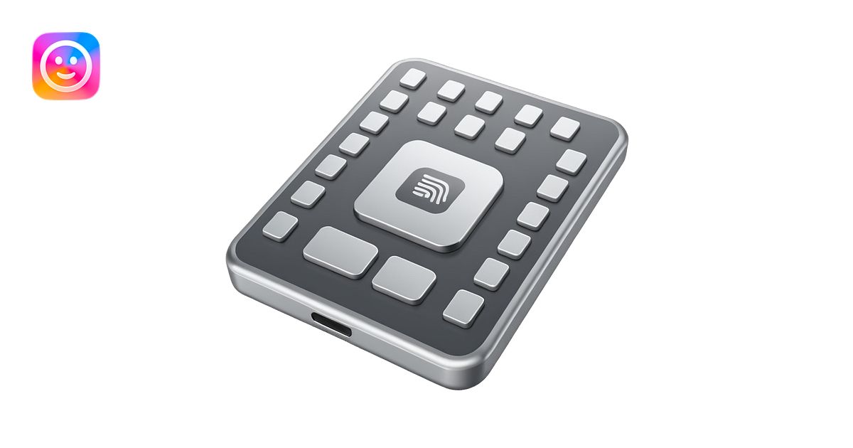 ASML semiconductor equipment，Silver gray, simple style emoji | AI Emoji ...