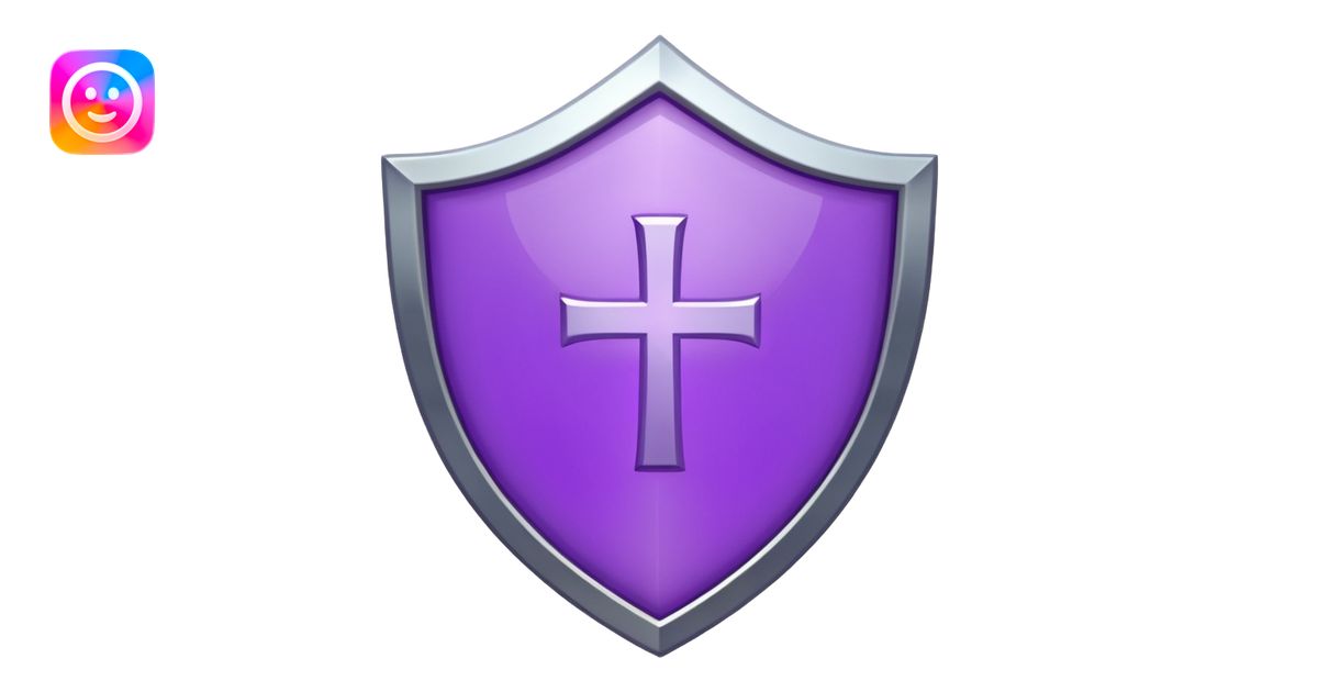 purple shield emoji with the word GLO in the middle, clear bold text ...