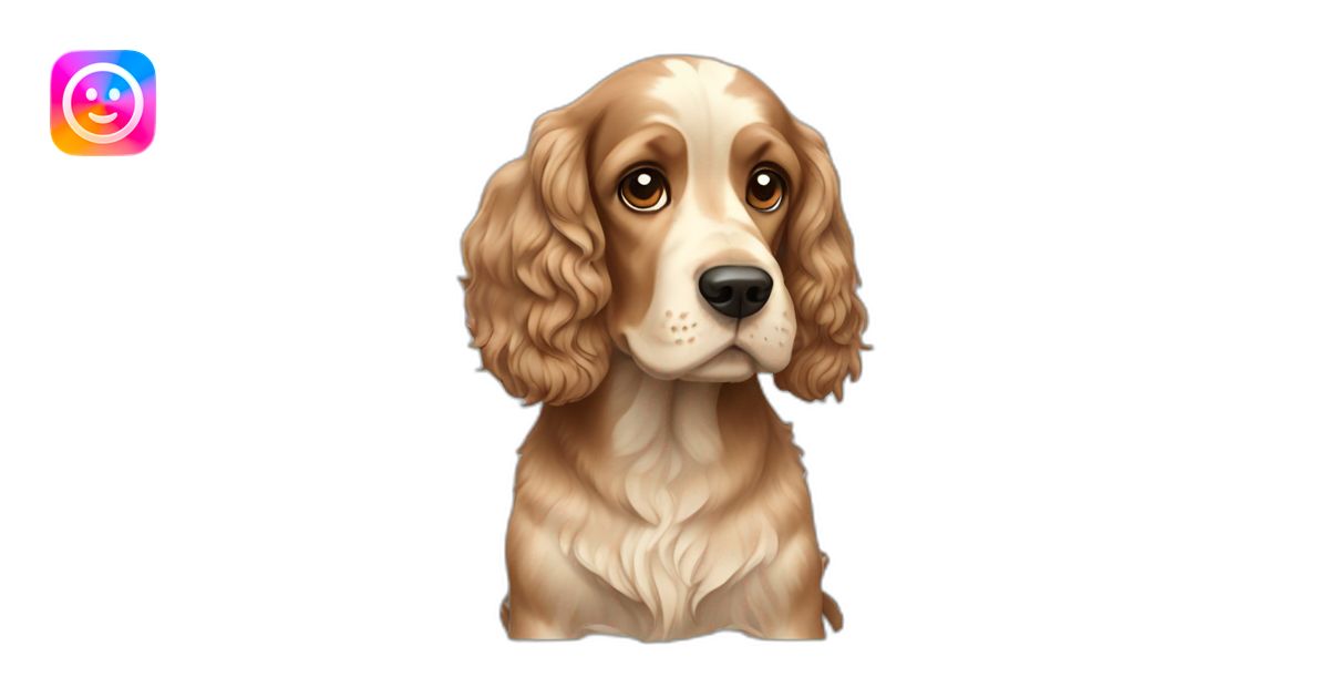 Cocker Spaniel Dog emoji | AI Emoji Generator