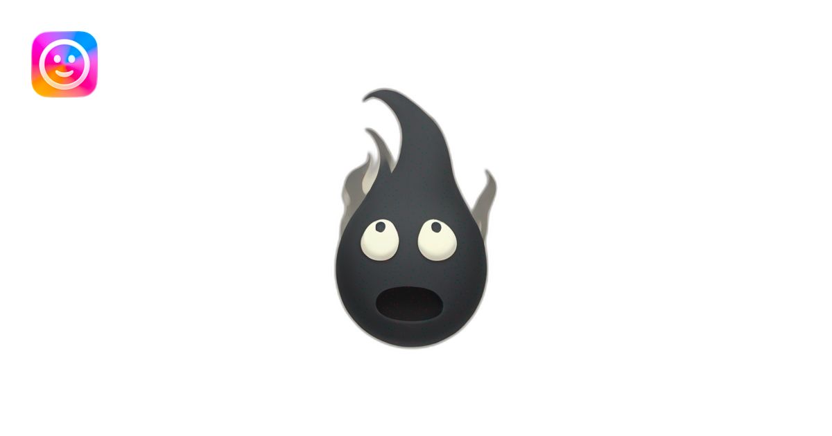 Soot Spirit (Ghibli) (iOS style) emoji | AI Emoji Generator