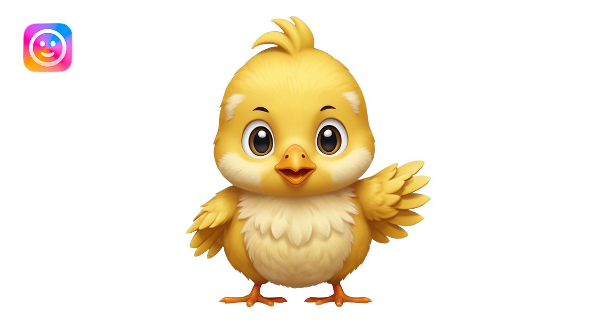 Baby chick pointing at camera emoji | AI Emoji Generator