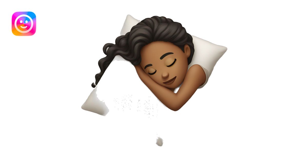 Girl laying down on pillow emoji | AI Emoji Generator