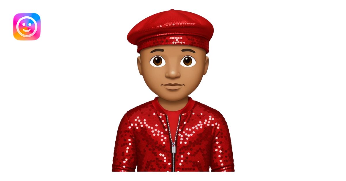 LL Cool J with red sequin outfit emoji | AI Emoji Generator