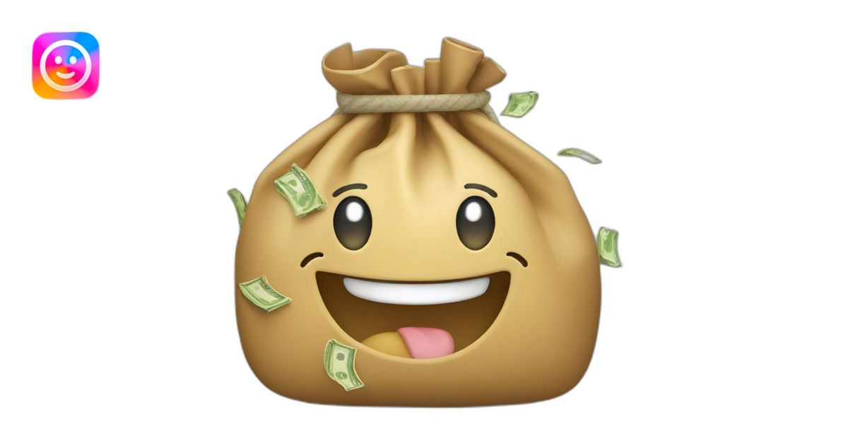 Bag of money thumbs up emoji | AI Emoji Generator