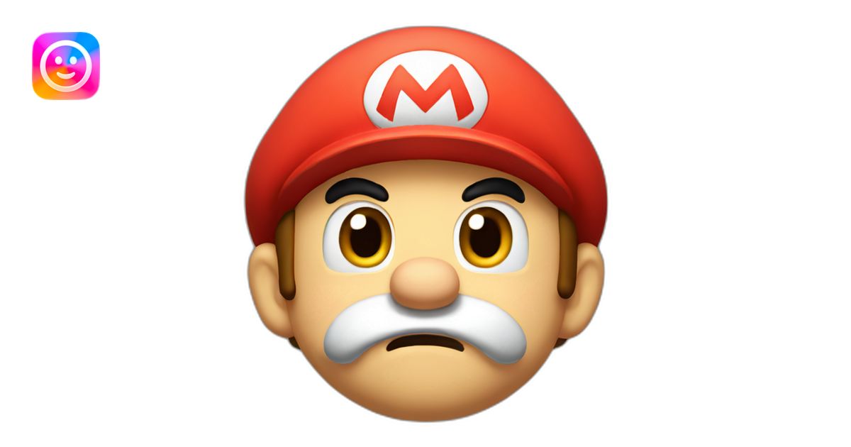 Mario crying emoji | AI Emoji Generator