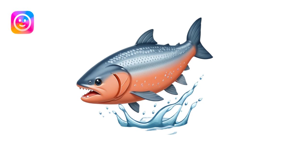 salmon flopping around on land emoji | AI Emoji Generator