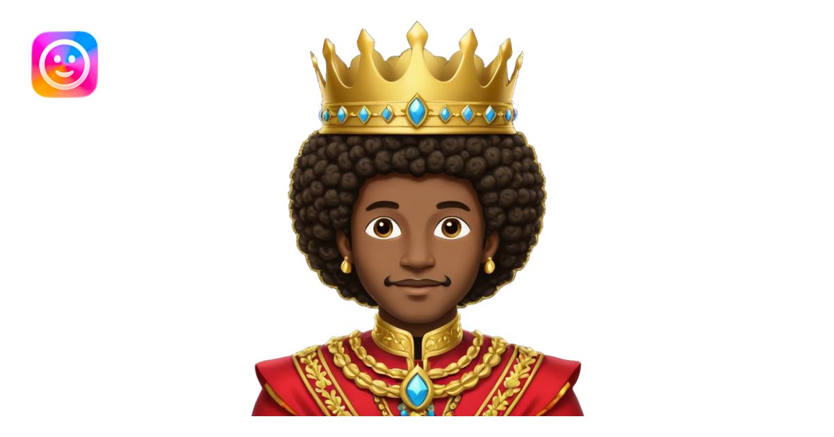 Afro prince emoji | AI Emoji Generator