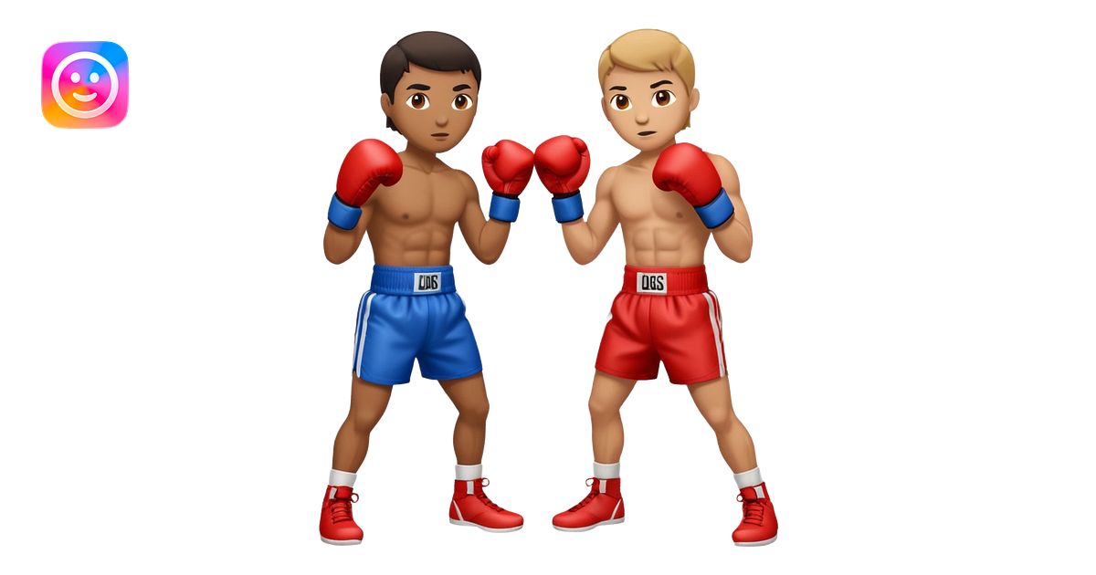 athletes in boxing gloves emoji | AI Emoji Generator