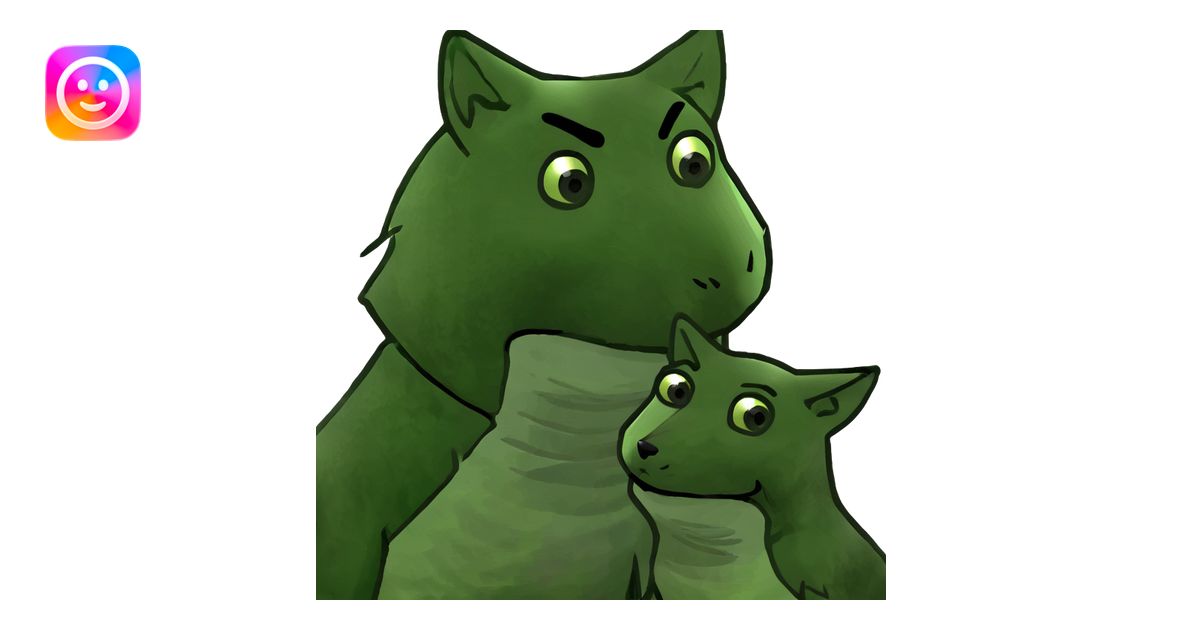 Wolf with super powers and princess meme | AI Emoji Generator