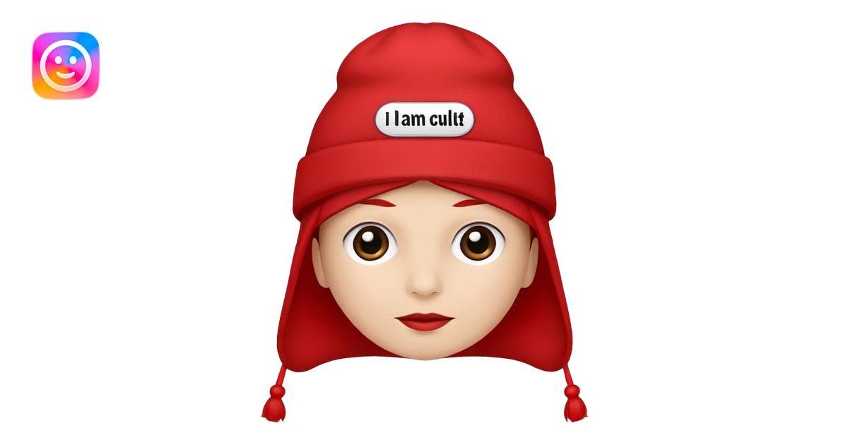 Red hat with no person in it that says "I AM IN A CULT" in white text ...