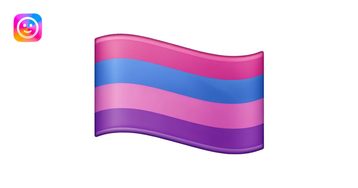 Straight flag combined with bisexual flag emoji | AI Emoji Generator