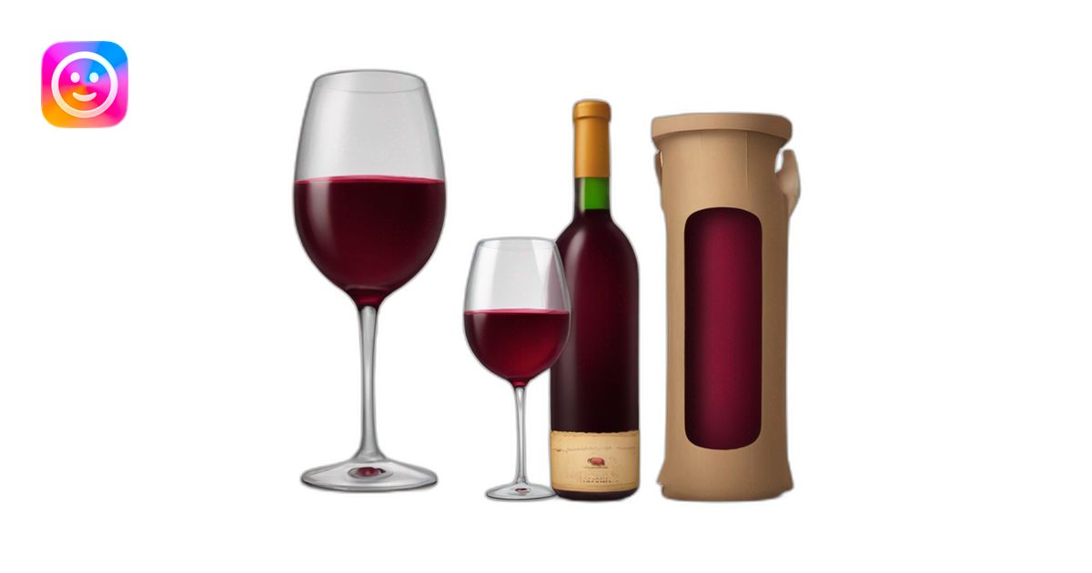 bouteille de vin rouge brisée emoji | AI Emoji Generator