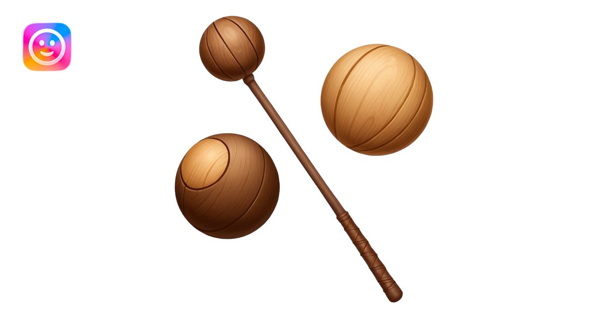 two bals and a stick emoji | AI Emoji Generator