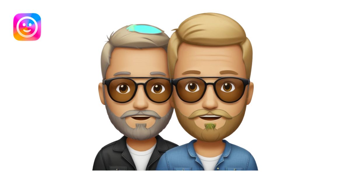Van u make 2 cool young emojis with shades side by side, both have ...