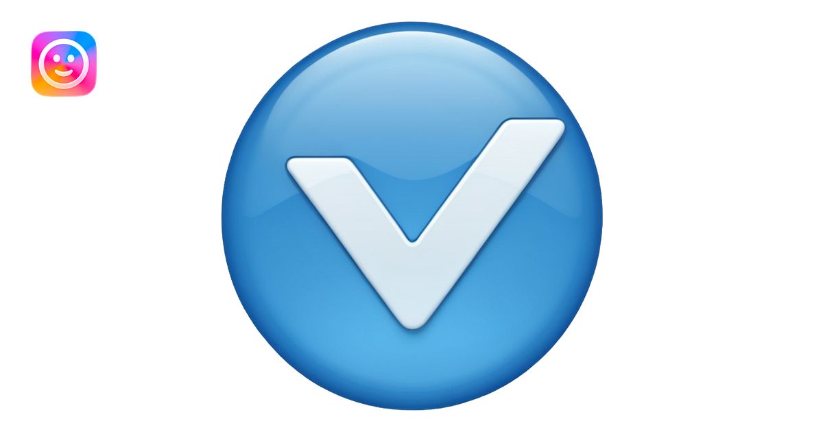 centang biru emoji | AI Emoji Generator