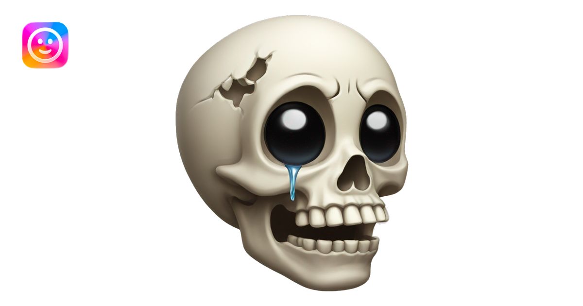 skull crying emoji | AI Emoji Generator
