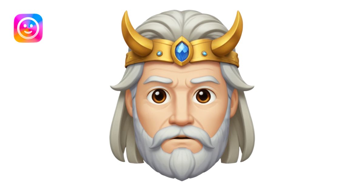 Odin marvel movies character face only younger emoji | AI Emoji Generator
