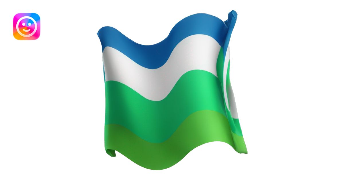 bandera azul y verde emoji | AI Emoji Generator