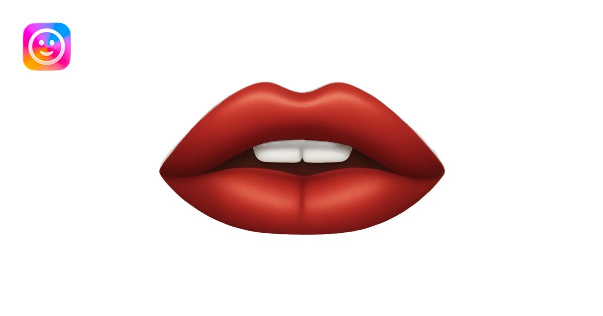 Red lips emoji | AI Emoji Generator