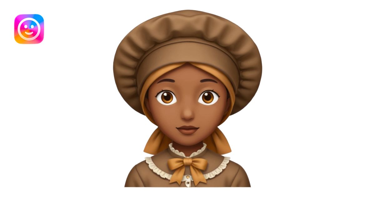 Silk Bonnet emoji brown skin emoji | AI Emoji Generator