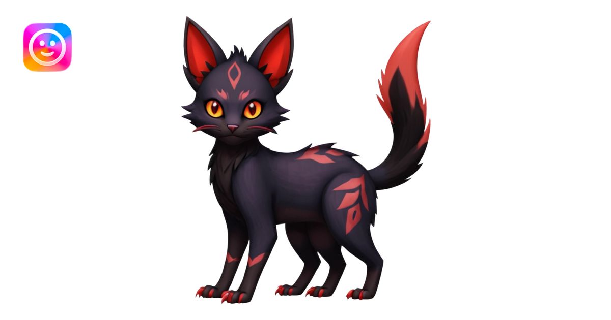 Black edgy Noivern-Noibat-Purloin-Torracat-Lykoi-Caracal-cat-Fakemon ...