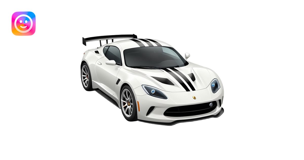 white sport car emoji | AI Emoji Generator