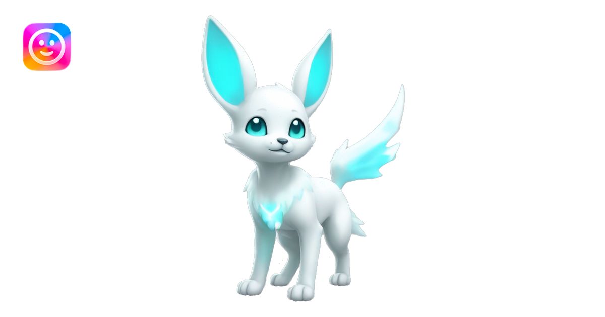 Shiny White Angelic Albino Umbreon Cyan Eyes And Cyan Markings Full 4753