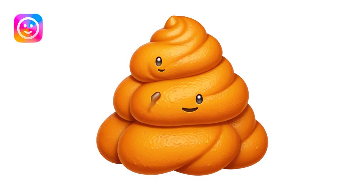 Orange poop emoji | AI Emoji Generator