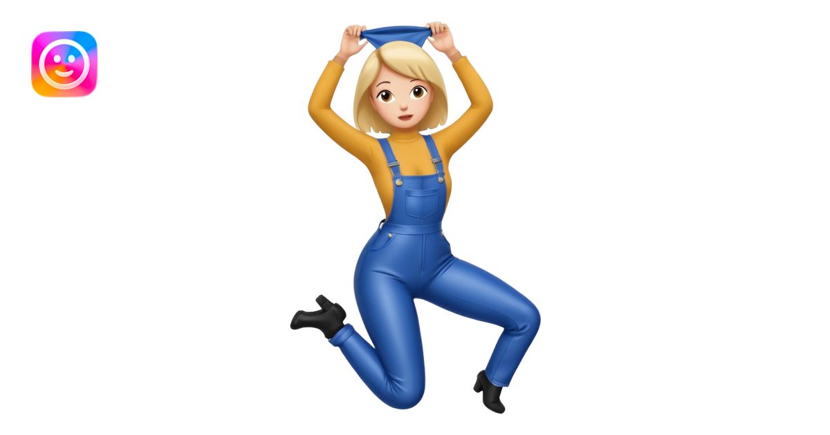 Hanging Wedgie on Tree in Highwaisted Latex Overalls stuck, tight emoji ...