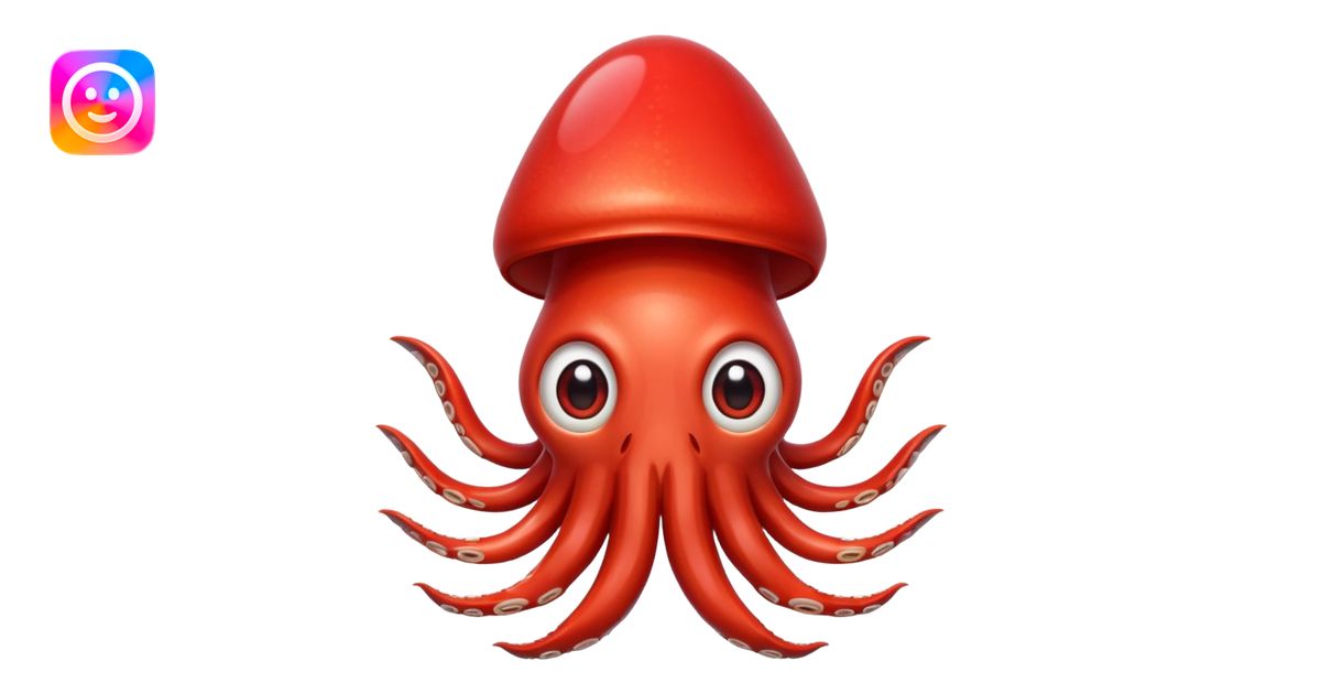 squid, apple emoji style emoji | AI Emoji Generator