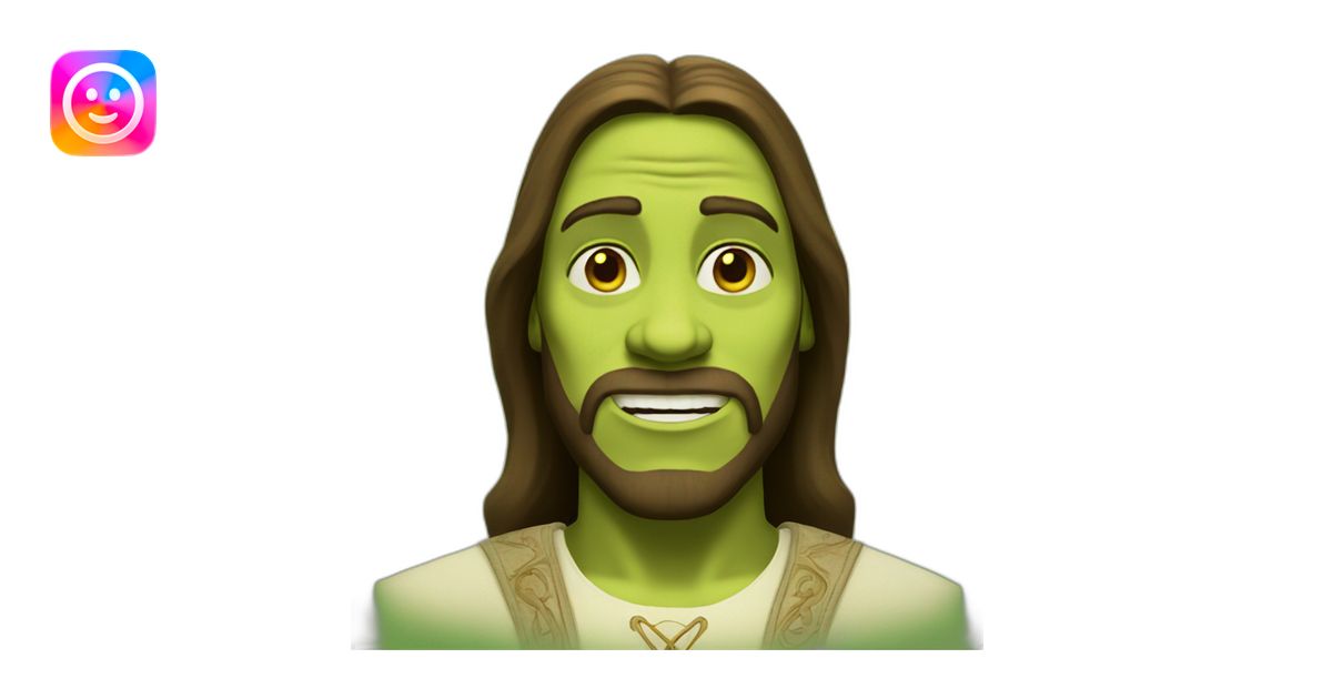 Shrek Jesus christ emoji | AI Emoji Generator