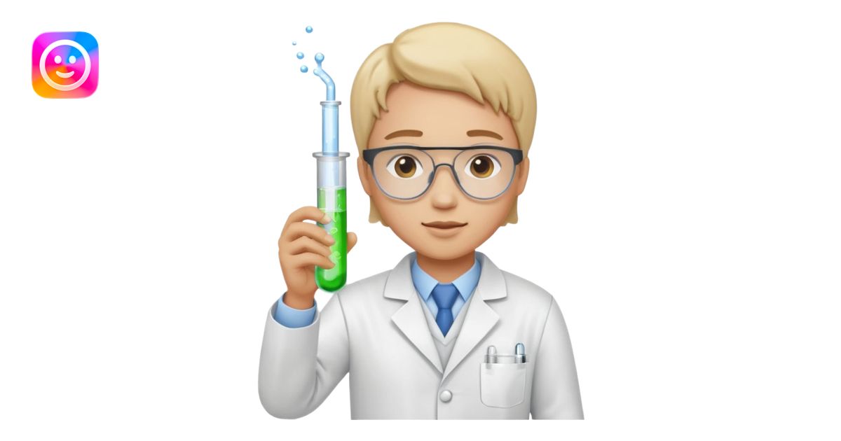 science lab lab technician hold test tube emoji | AI Emoji Generator