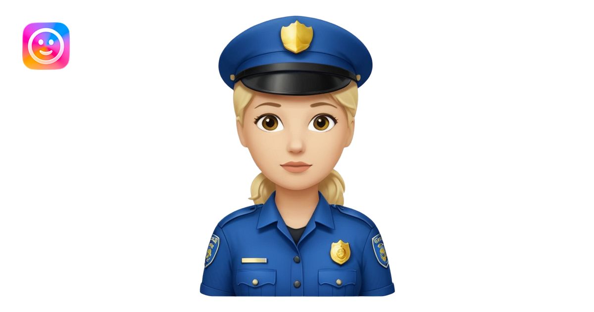 female police officer without a hat emoji | AI Emoji Generator