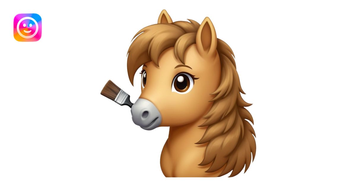 pony being brushed emoji | AI Emoji Generator