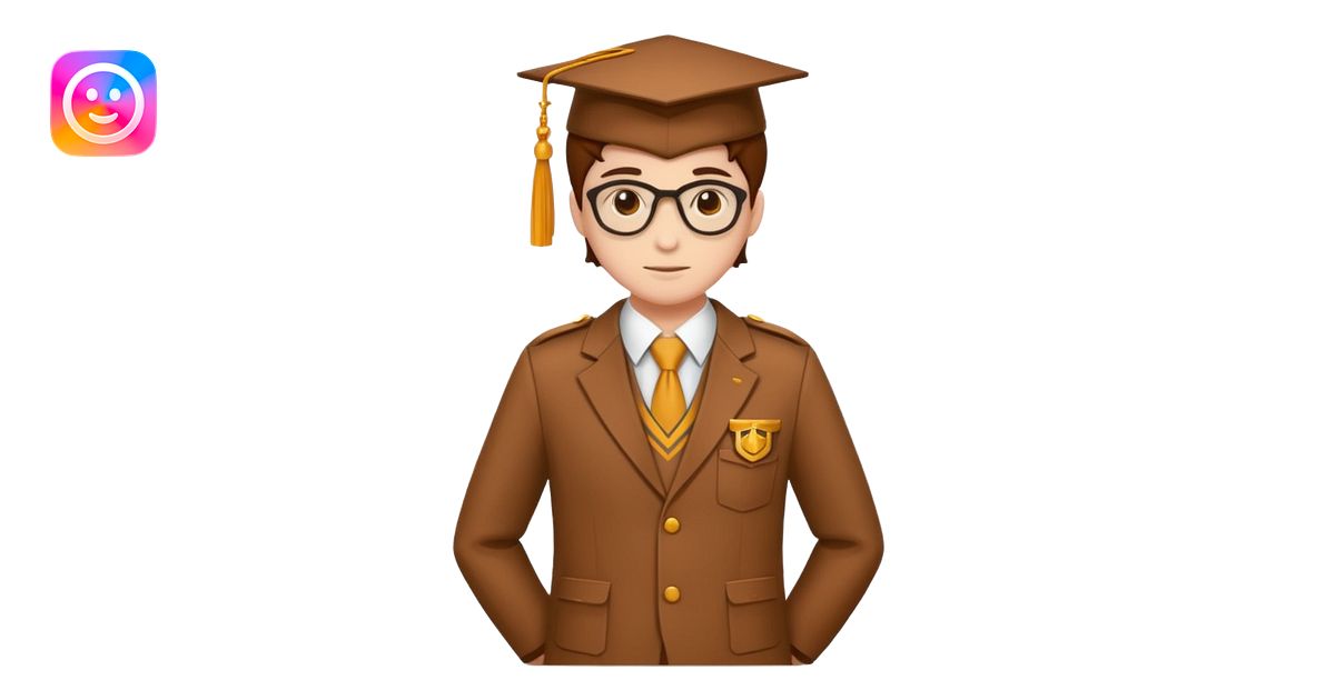 brown academia uniform emoji | AI Emoji Generator