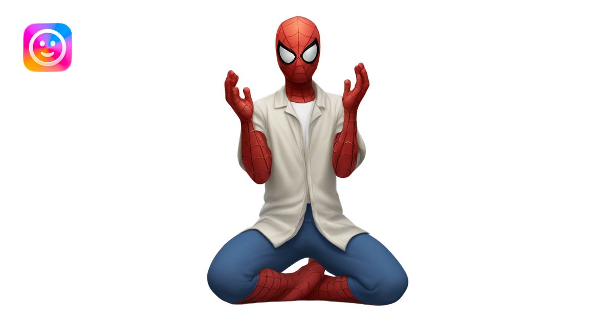 Spider-Man prayer hands emoji | AI Emoji Generator