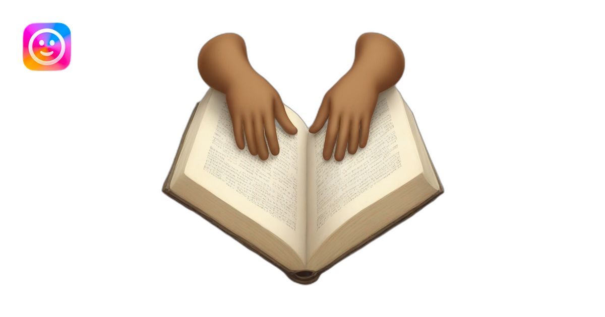 Giant Hands holding bible emoji | AI Emoji Generator