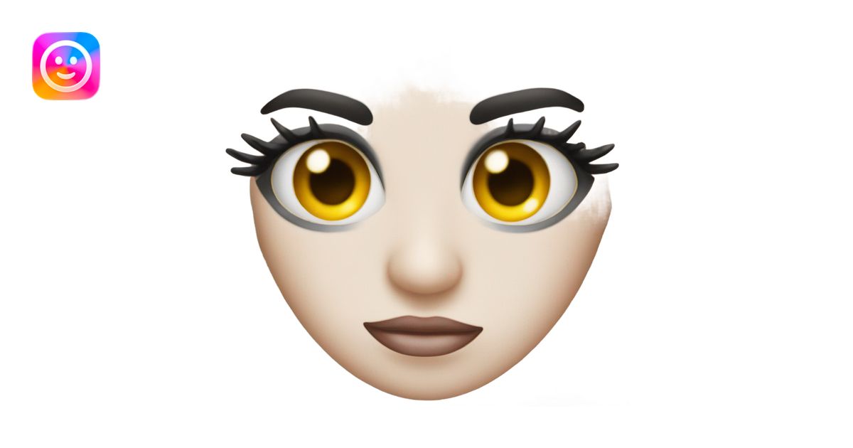 Eye roll emoji with eye lashes emoji | AI Emoji Generator