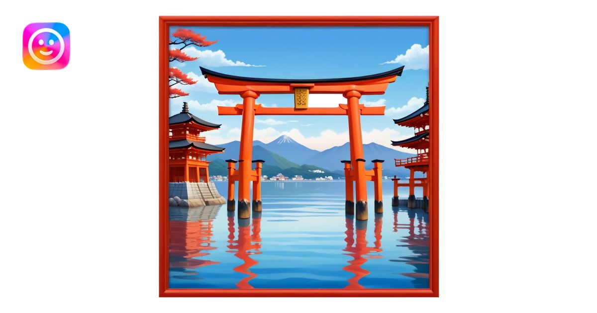 Cinematic Realistic Itsukushima Shrine, depicted as the iconic floating ...