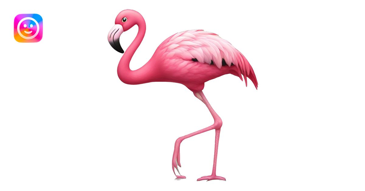 Tap dancing pink flamingo emoji | AI Emoji Generator