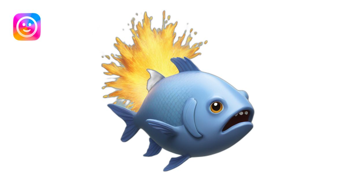 exploding fish emoji | AI Emoji Generator