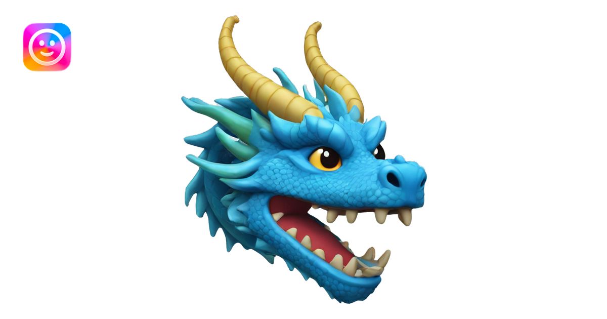 blue chinese dragon emoji | AI Emoji Generator