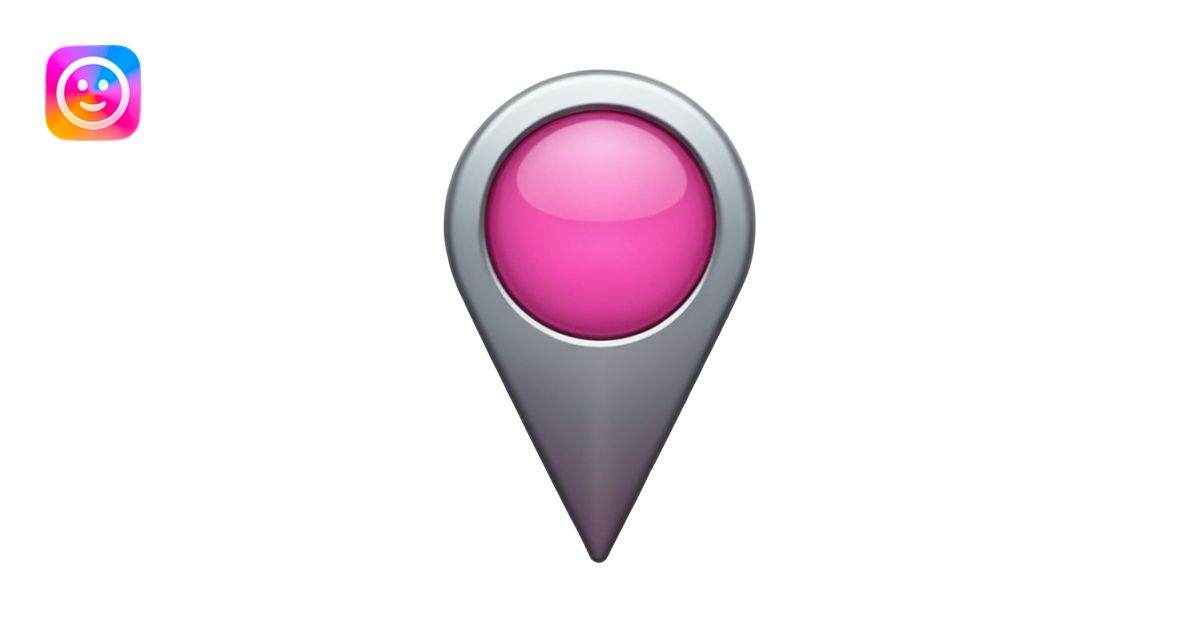 A dark pink location pin emoji | AI Emoji Generator