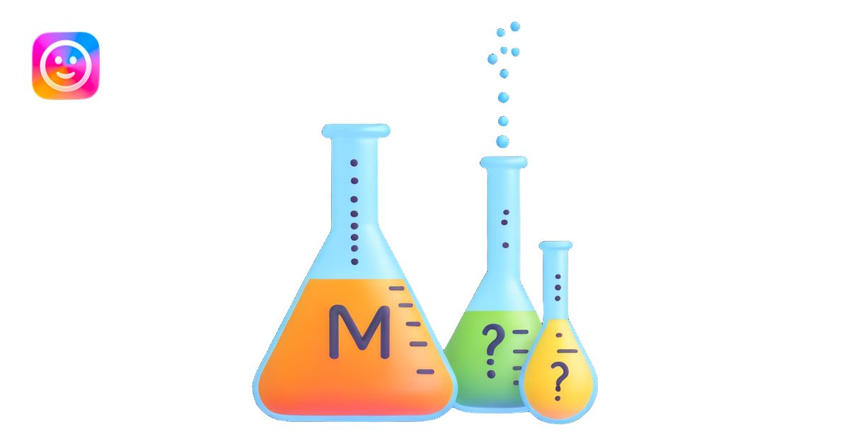 chemistry beaker with question marks, representing asking about valency ...