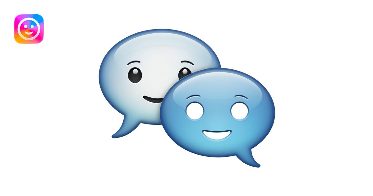 Two speech bubbles on a cream background emoji | AI Emoji Generator