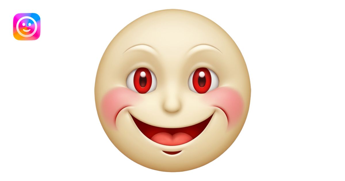 Insane smiley face who’s greedy and has red tired eyes emoji | AI Emoji ...