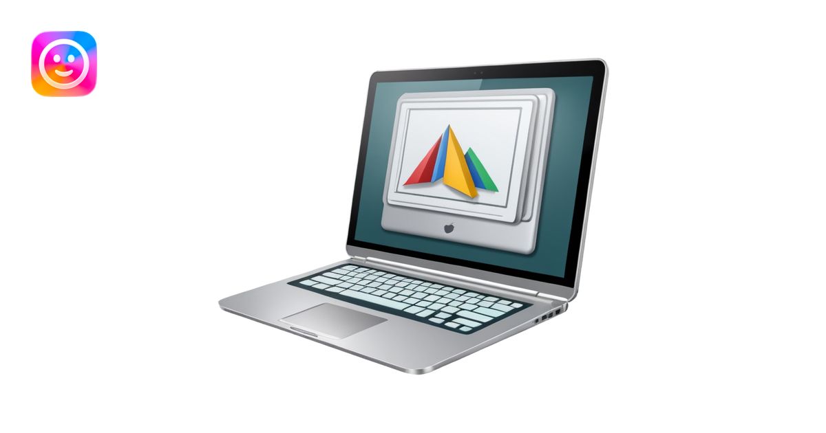 create an emoji of a laptop that has autocad architectural drawings on ...