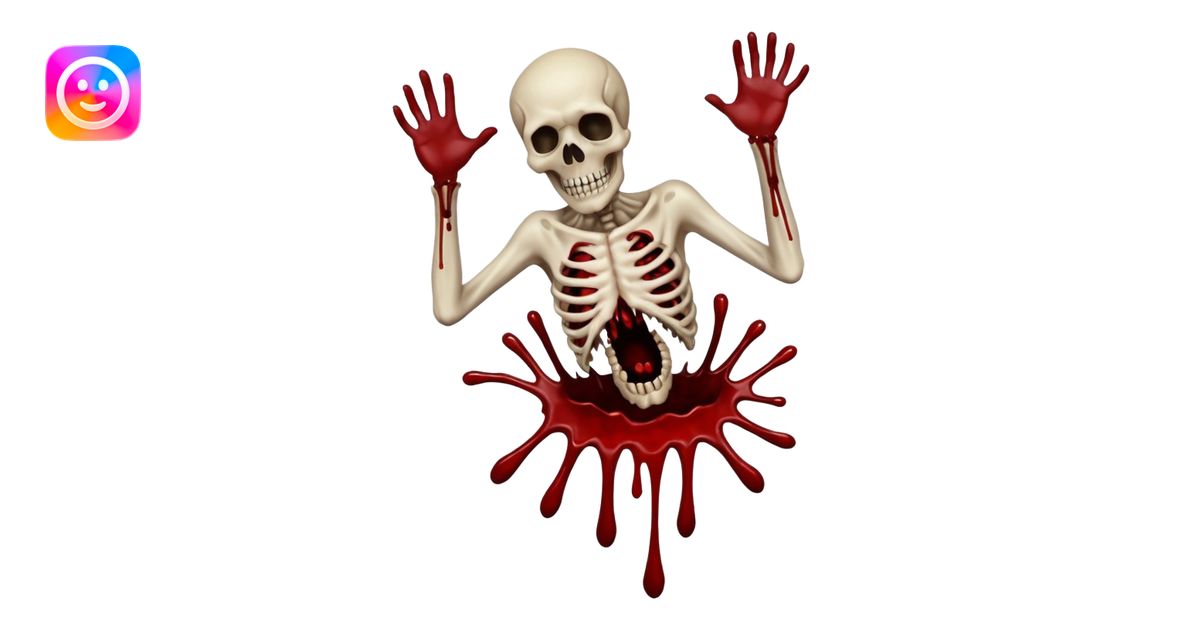 3D rotting corpse jumping in the air. In the style of your bloody skull ...