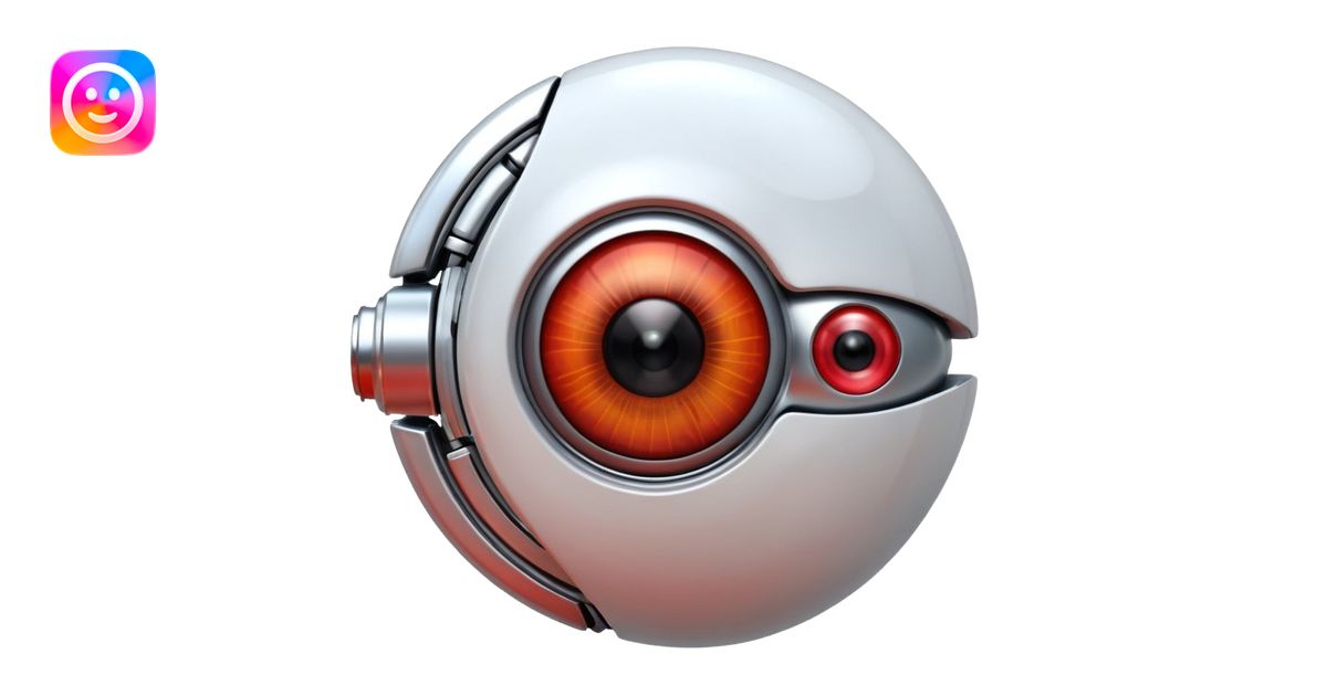 3D render of Robotic Eye, futuristic cyborg aesthetic, fusion of ...
